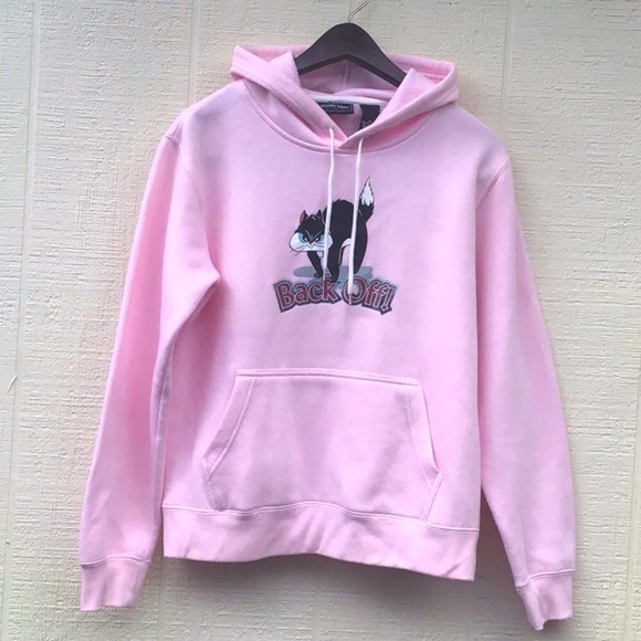 Sweaters | Vintage Looney Tunes Penelope Cat Print Pink Pullover Hoodie ...